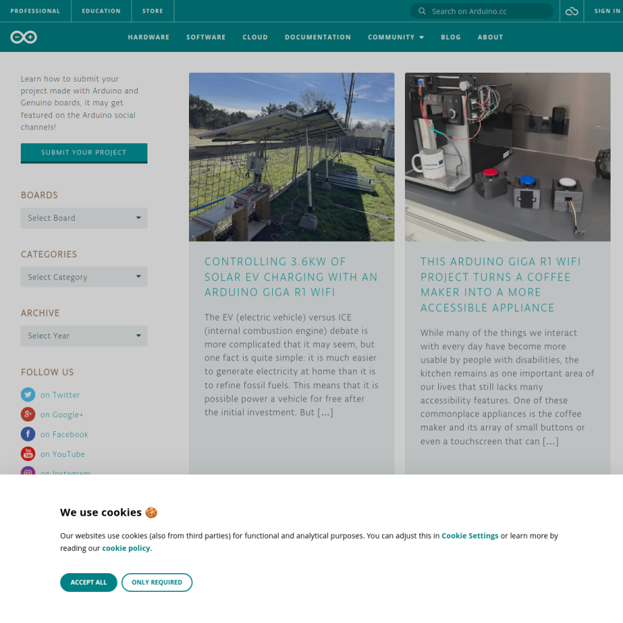 Parody blog, blog.arduino.cc
